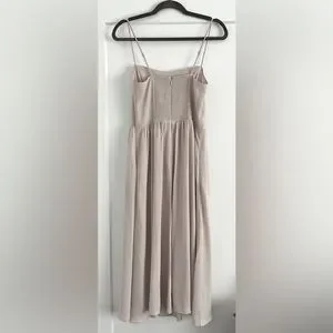 Babaton | Dresses | Babaton Blush Beige Spaghettistrap Midi Dress ...